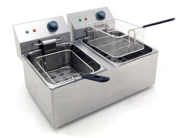 Cater-Cook CK8303 Twin Tank 8ltr Electric Counter Top Fryer - Caterkwik ...