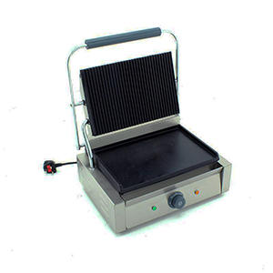 Cater-Cook CK8112 Large Single Contact Grill - Ribbed Top, Flat Bottom ...