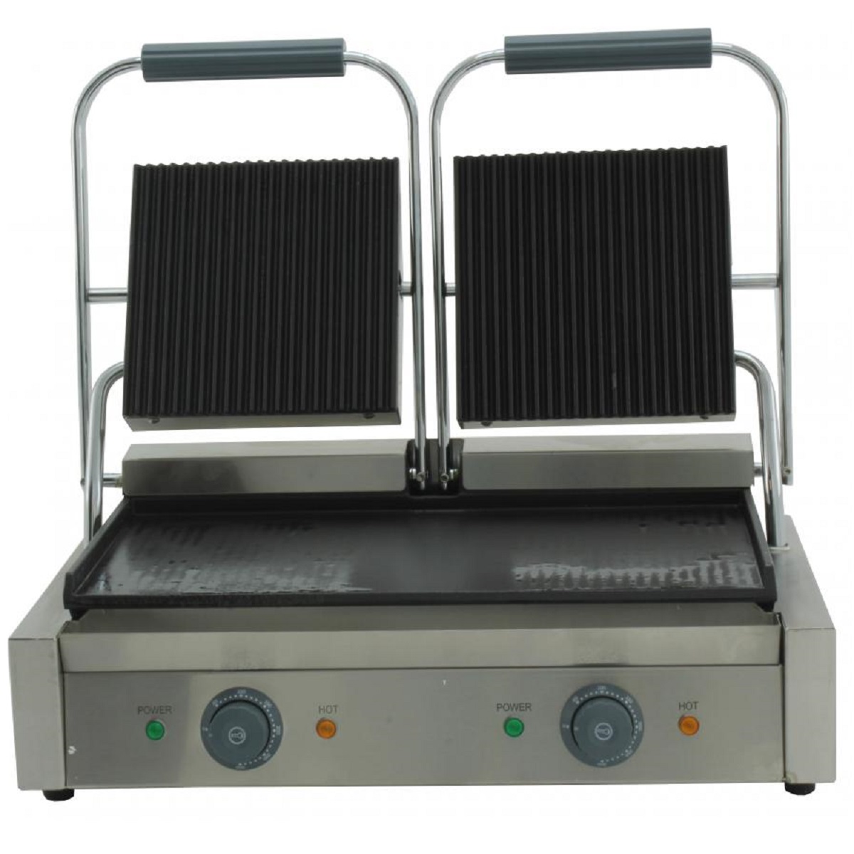 Cater-Cook CK8017 Ribbed Top & Flat Bottom Double Contact Grill ...