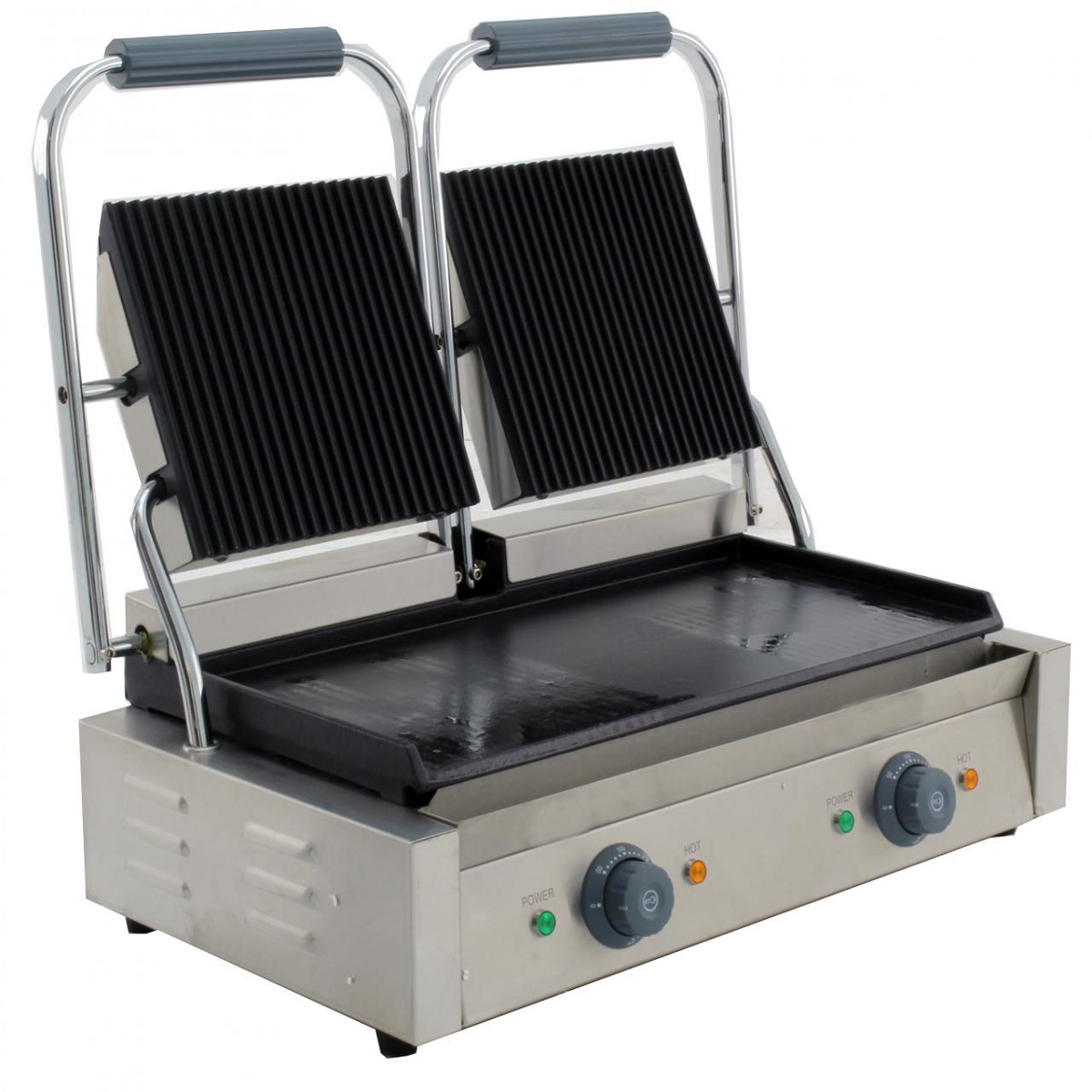 Cater-Cook CK8017 Ribbed Top & Flat Bottom Double Contact Grill ...