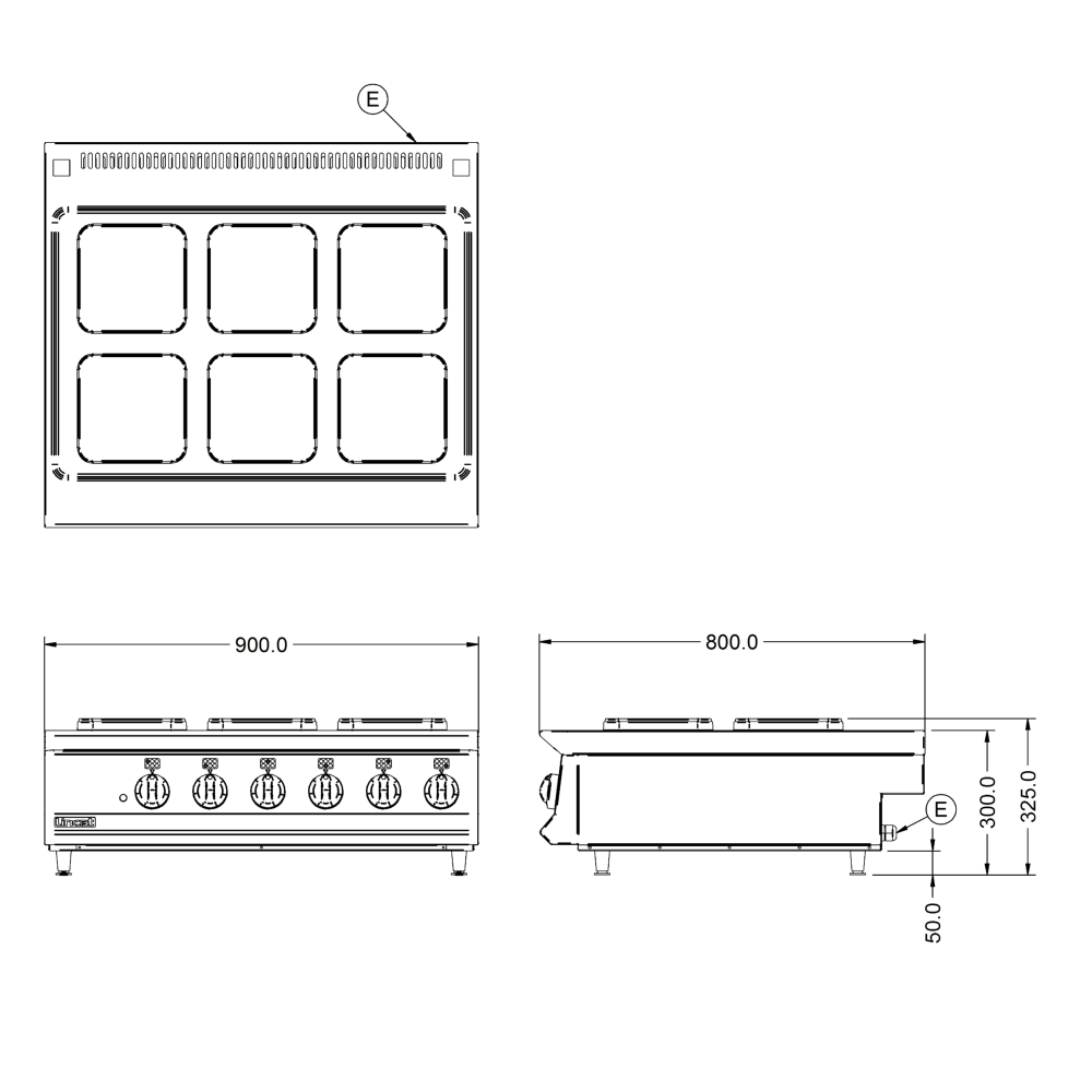 Lincat Opus 800 6 Hot plate Electric Boiling Top - OE8011 - Caterkwik ...
