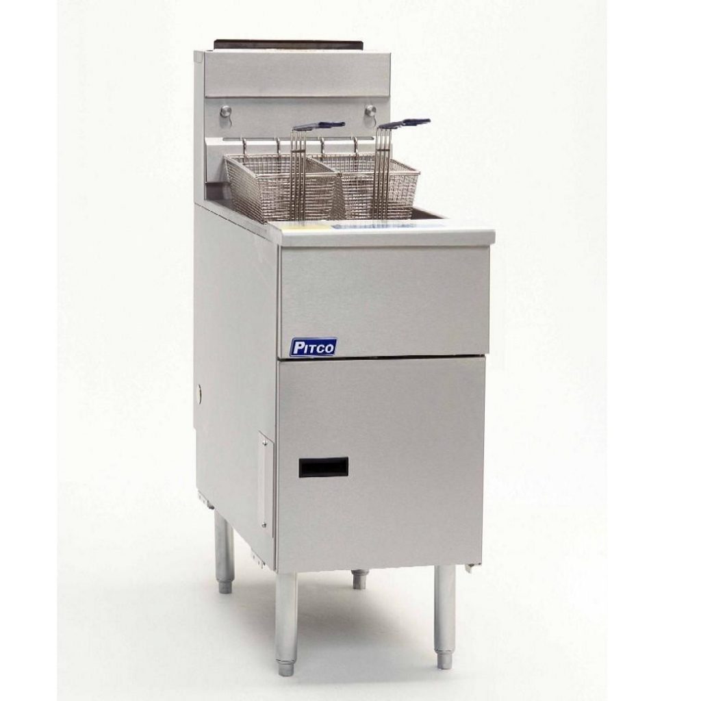 Pitco Solstice SG14S Twin Basket Single Tank 4 Burner Gas Fryer ...