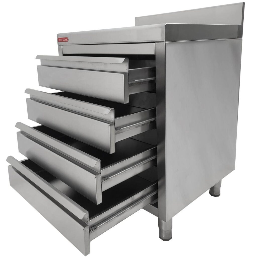 Cater-Cook Heavy Duty Stainless Steel 4 Drawer Workstation - CK8441 ...