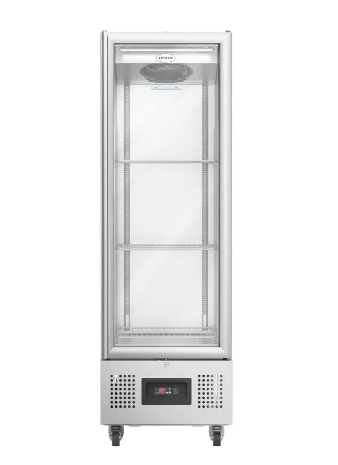 Foster FSL400G Single Door Slimline Glass Refrigerator - Caterkwik Ireland