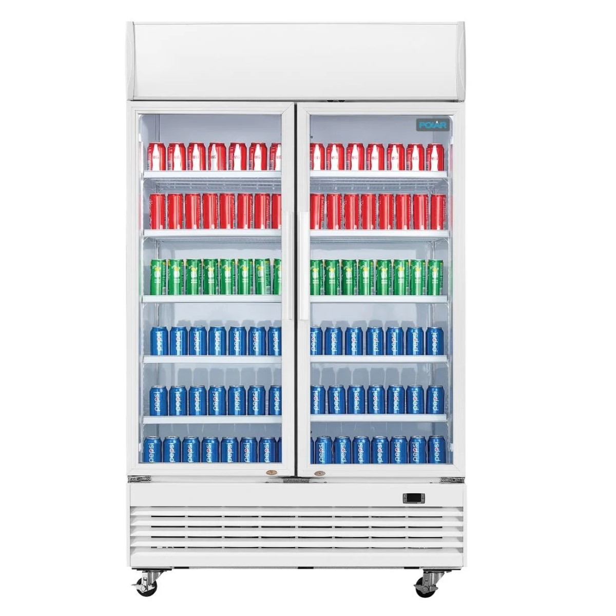 Polar GE580 950-Litre Upright Display Cooler with Light Box