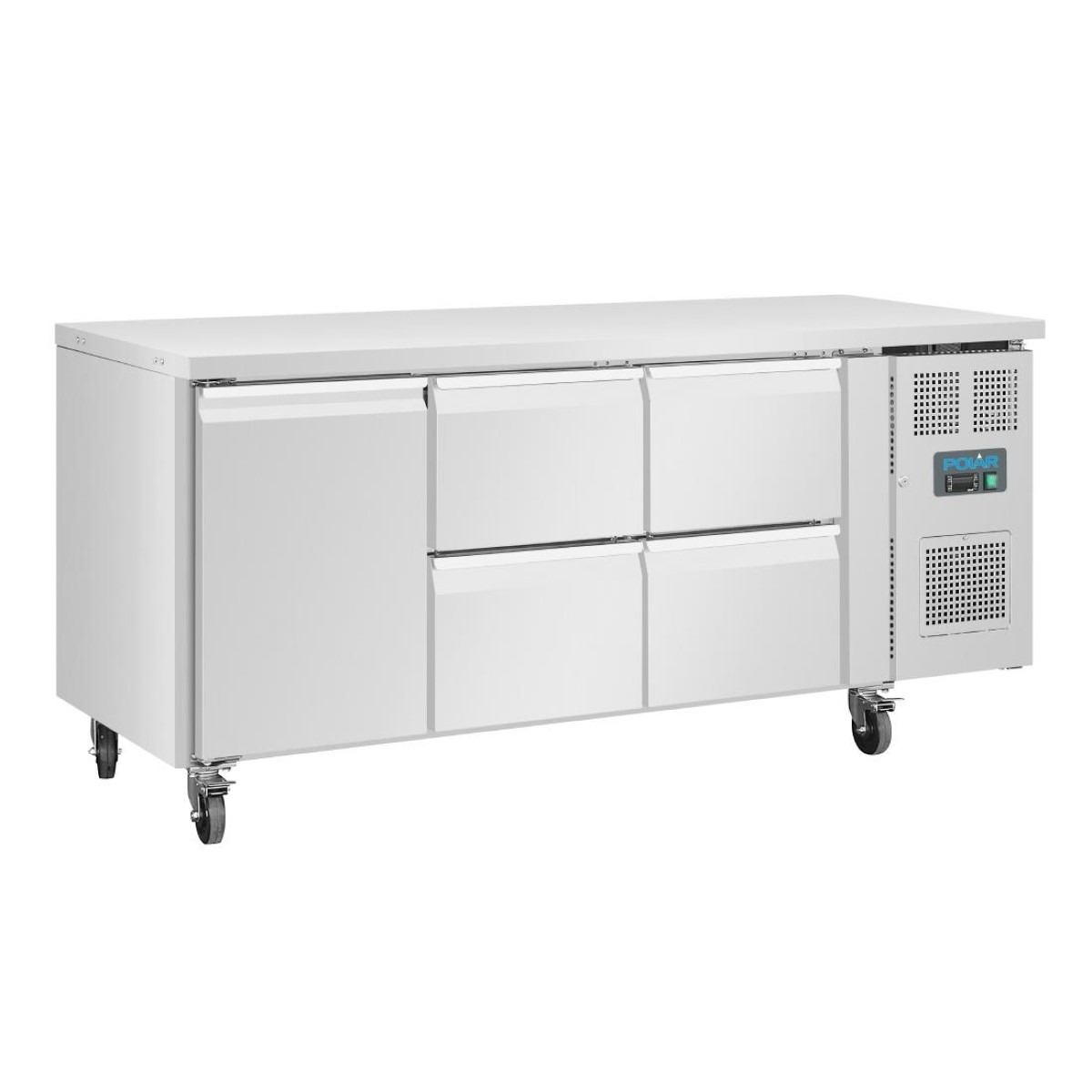 Polar UA020 U-Series Single Door and 4 Drawer Counter Fridge ...
