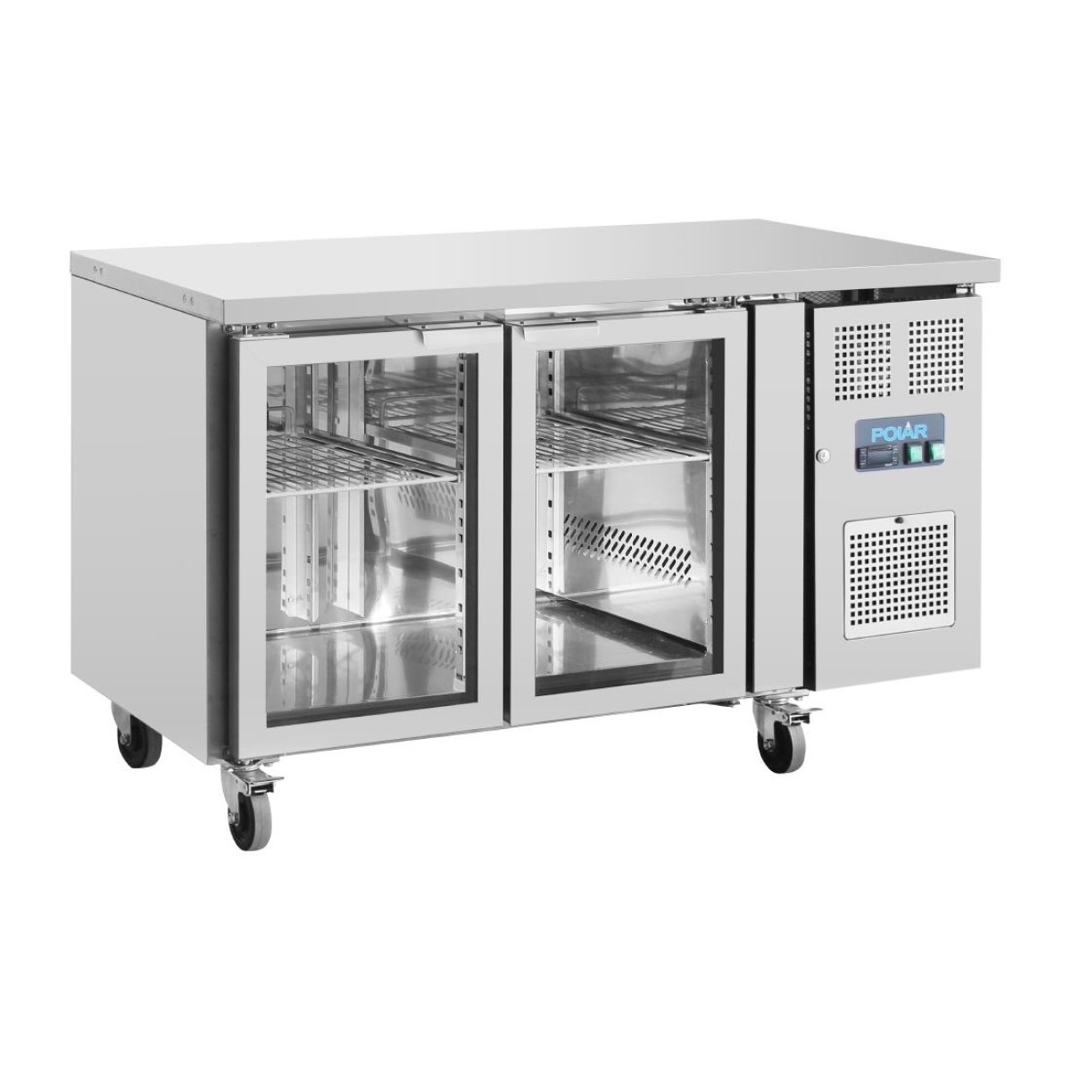 Polar UA023 U-Series 2 Door Counter Fridge with Glass Doors - Caterkwik ...