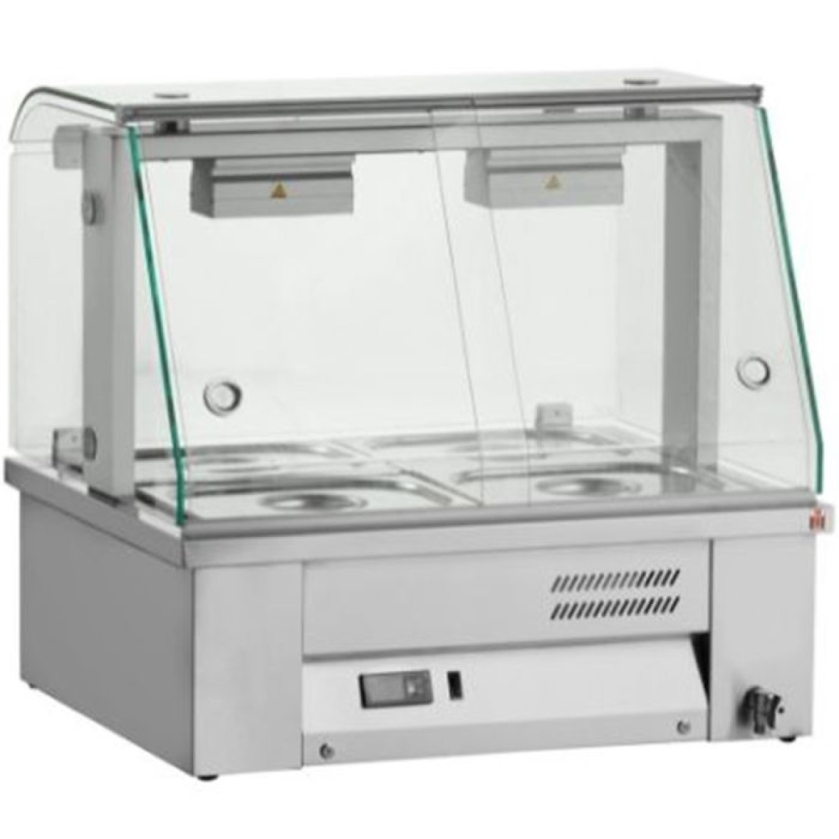 Inomak MBV67 Countertop Bain Marie 2 x 1/1GN - Caterkwik Ireland
