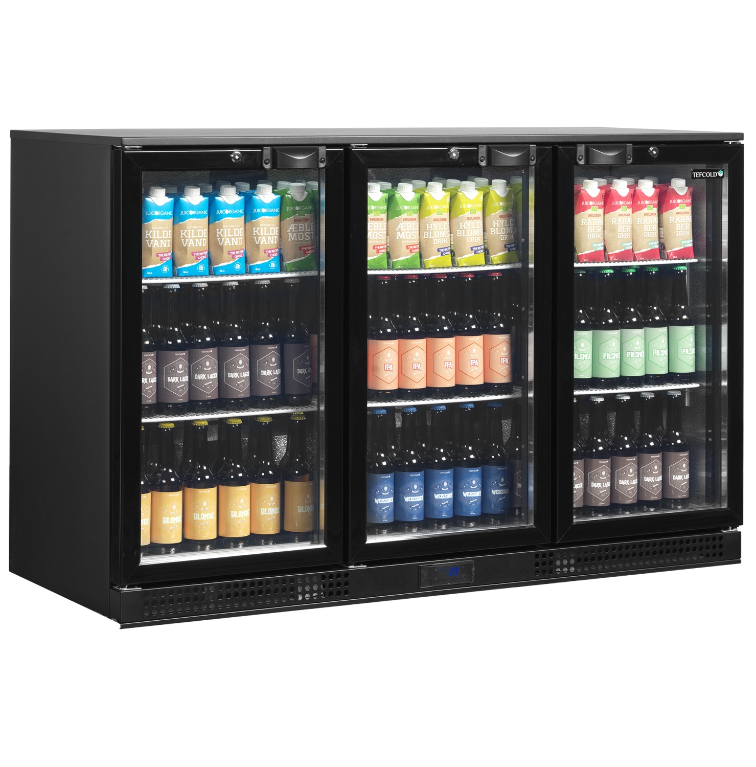 Tefcold DB301H Hinged Triple Door Bottle Cooler - Caterkwik Ireland