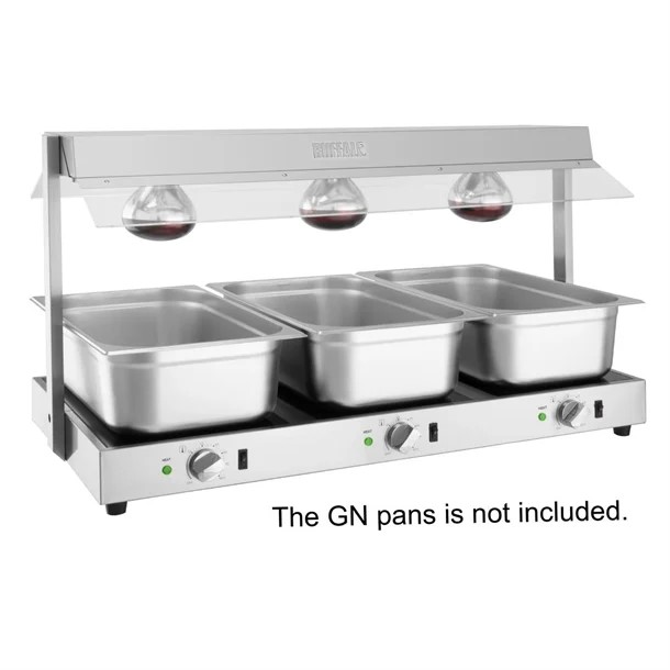 Buffalo HT761 Food Warmer with Gantry 3x GN 1/1 - Caterkwik Ireland